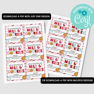 EDITABLE, INSTANT DOWNLOAD Printable Ice Cream Valentine's Day Gift Tag ...