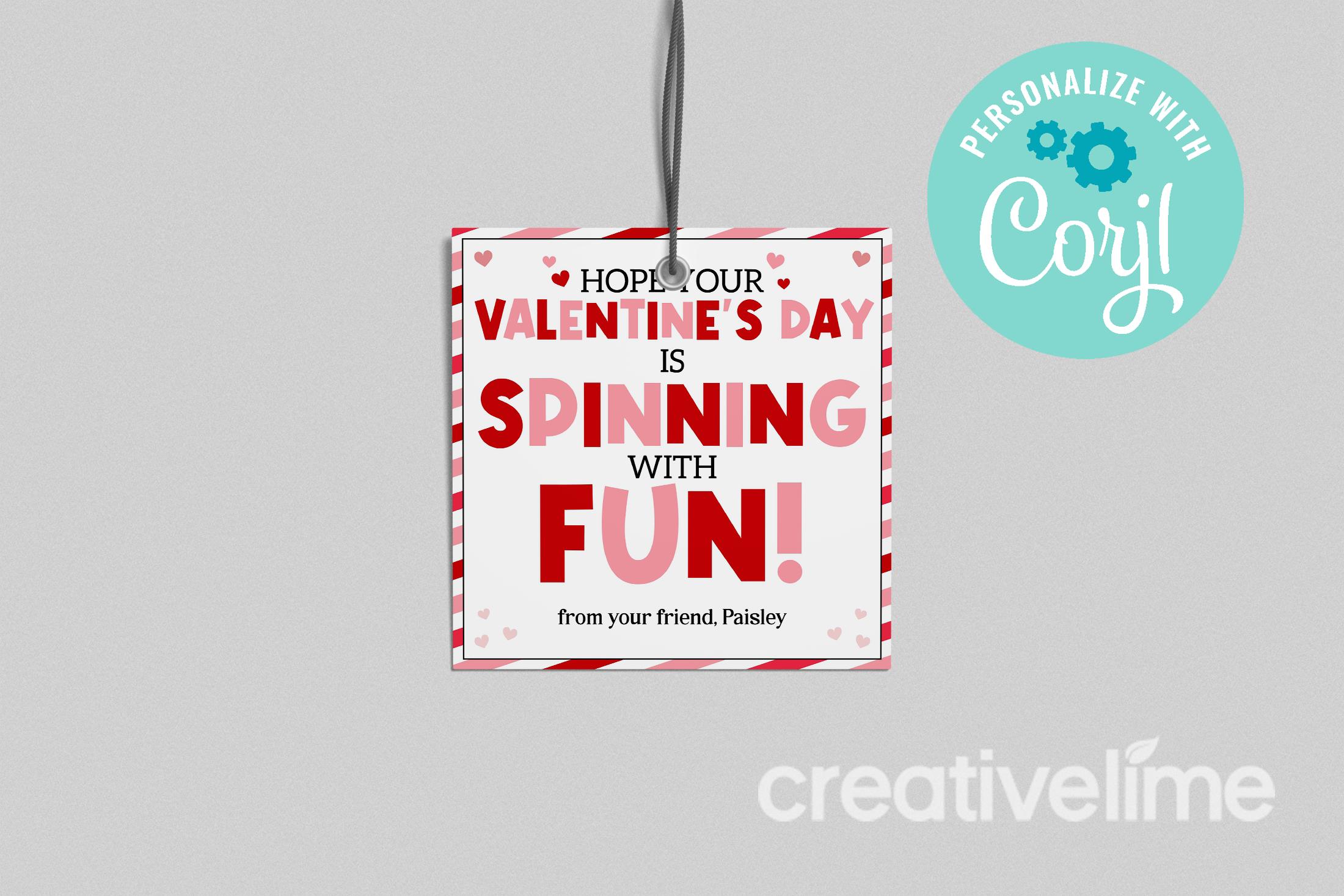 Spinning Valentine's Day Card: Spinning With Fun Editable Classroom ...