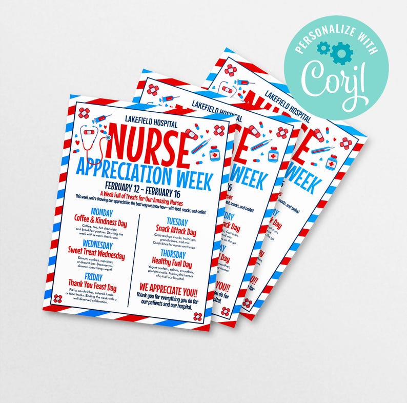 Editable Nurse Appreciation Week Flyer Template | Nurse Appreciation ...
