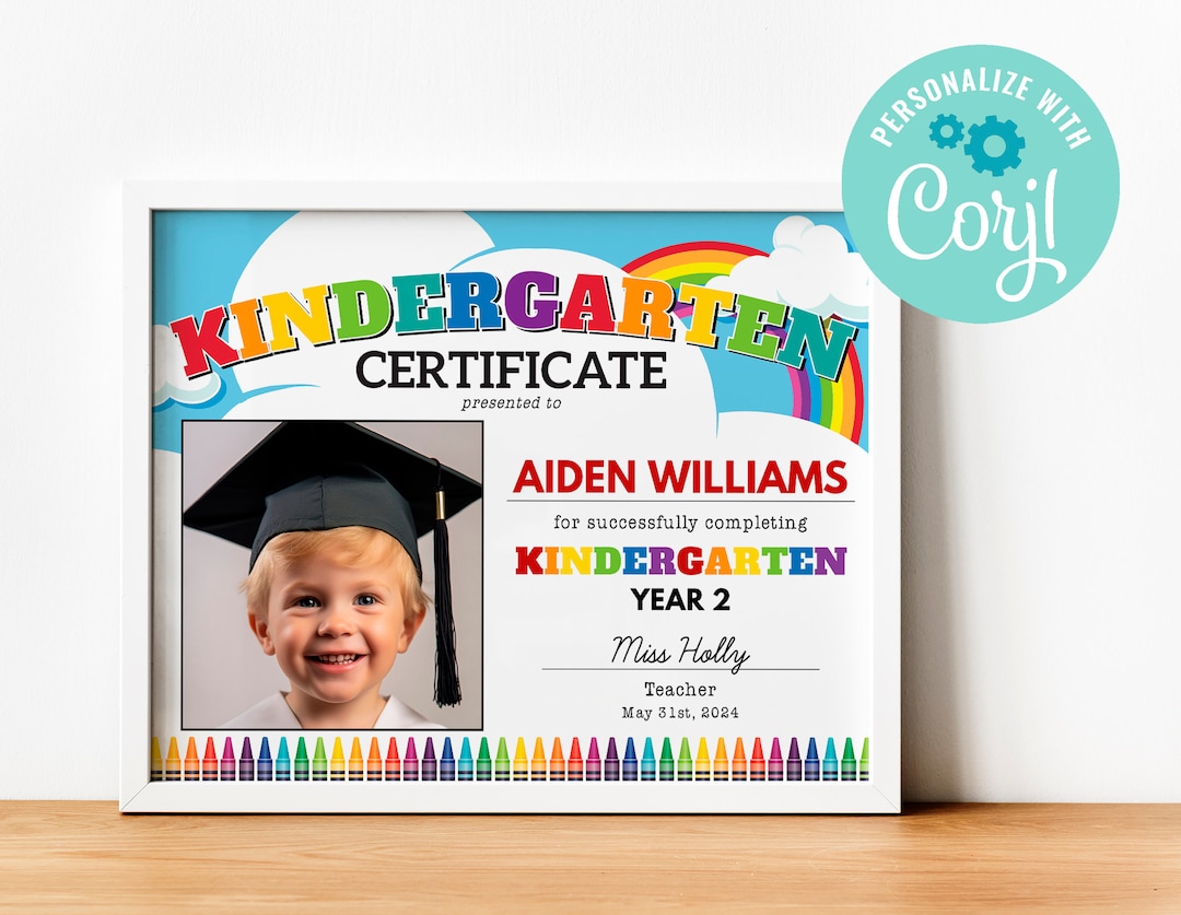 EDITABLE, INSTANT DOWNLOAD Printable Kindergarten Graduation ...