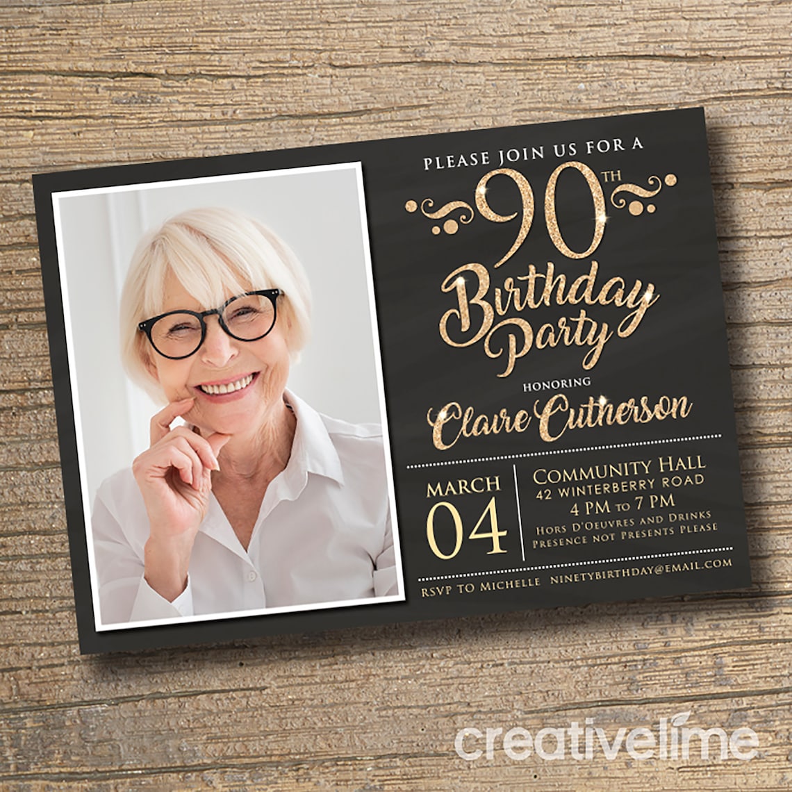 Modern Milestone Birthday Party Invite Photo Birthday | Etsy Canada
