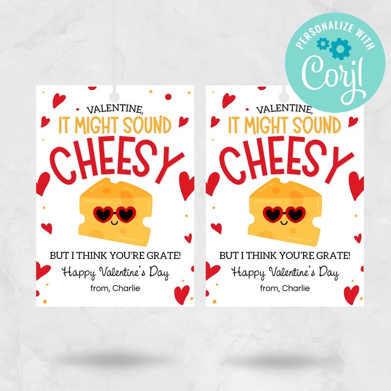 Cheesy Valentine Cards - Etsy