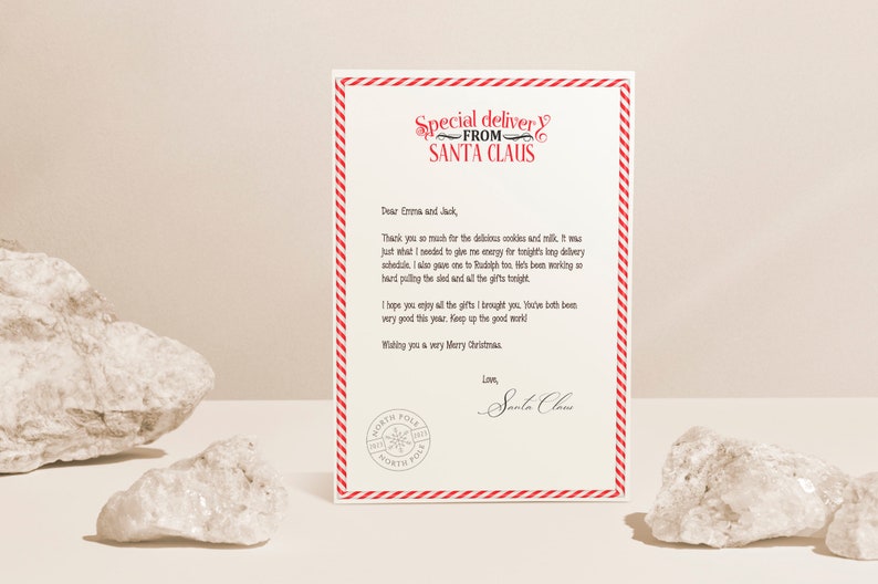 Editable Letter From Santa, Printable Letter From the North Pole ...
