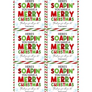 Christmas Gift Tag Soapin You Have a Merry Christmas Gift Tag Holiday ...