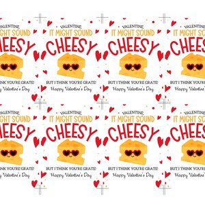 Editable Cheesy Valentine's Day Gift Tag, Cheese Valentine Tag, It ...