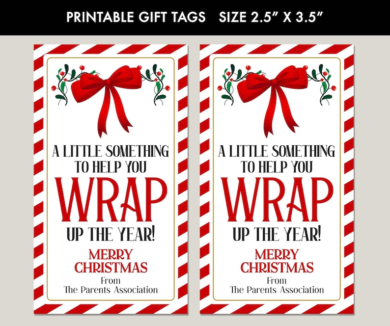 Editable Gift Tag, A Little Something to Help You Wrap up Your Year ...