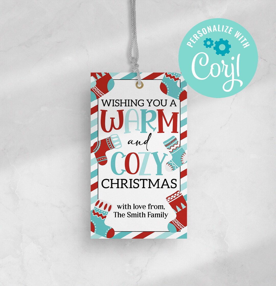 EDITABLE, INSTANT DOWNLOAD Wishing You a Warm and Cozy Christmas ...