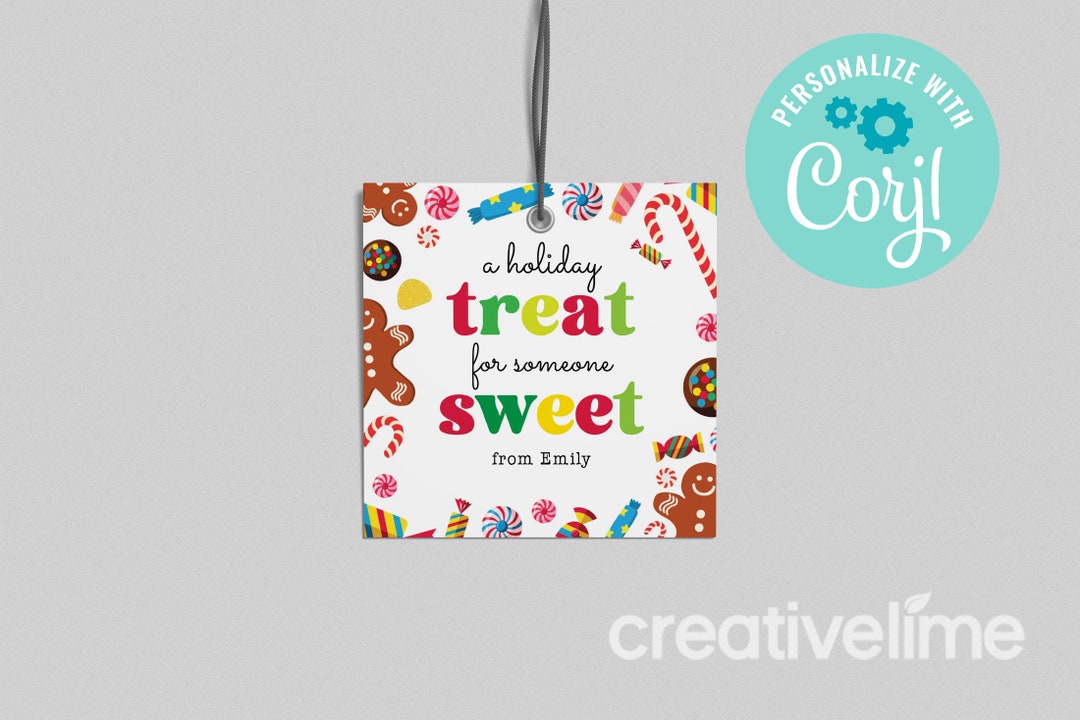 Editable A Holiday Treat for Someone Sweet Tag, Christmas Treat Bag or ...