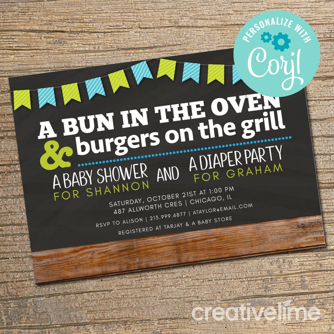 EDITABLE, INSTANT DOWNLOAD Couples Baby Shower Invitation, Co-ed Baby ...
