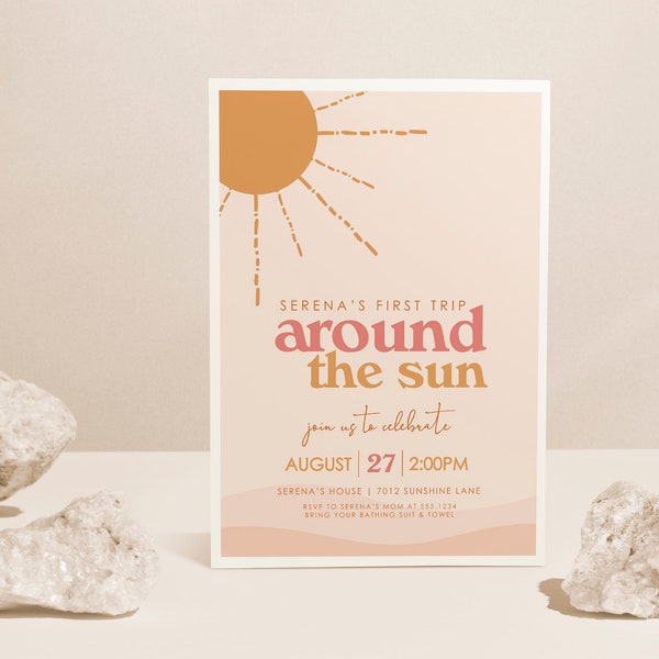 Sun Invitation - Etsy