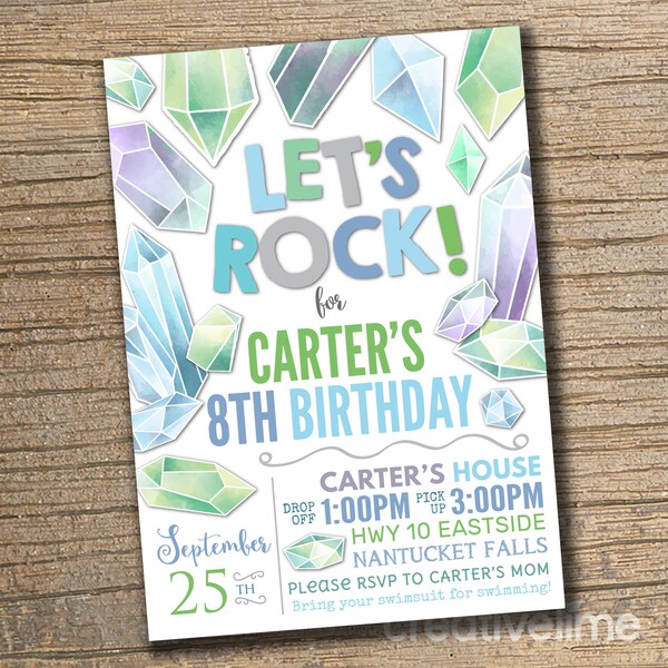 Geode Invitation - Etsy