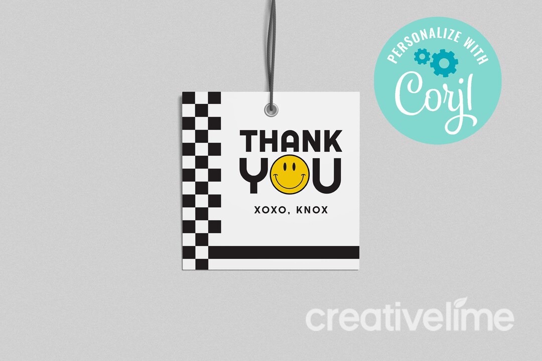 EDITABLE, INSTANT DOWNLOAD Two Cool Birthday Favor Tag, One Happy Dude ...