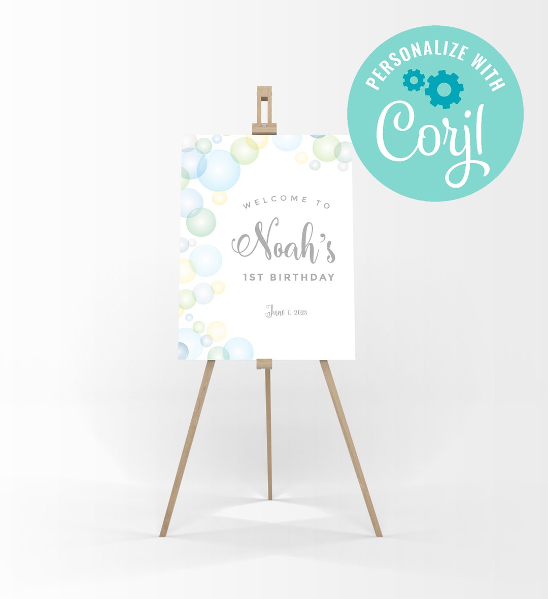 EDITABLE, INSTANT DOWNLOAD Bubbles Birthday Party Signs, Bubbles Party ...