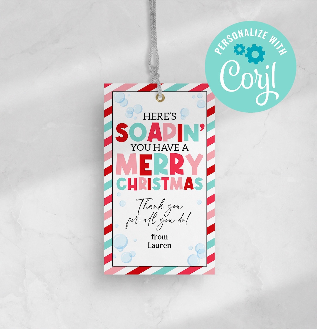 Christmas Gift Tag Soapin You Have a Merry Christmas Gift Tag Holiday ...