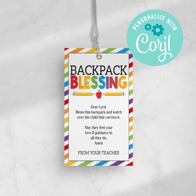 Backpack Blessing - Etsy