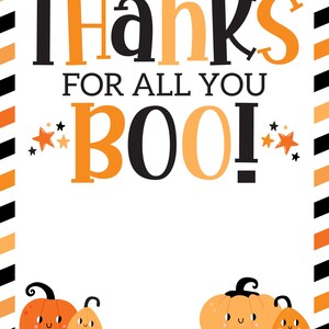 Thanks for All You Boo 8x10 Table Sign Teacher, Nurse, Employee, Client ...