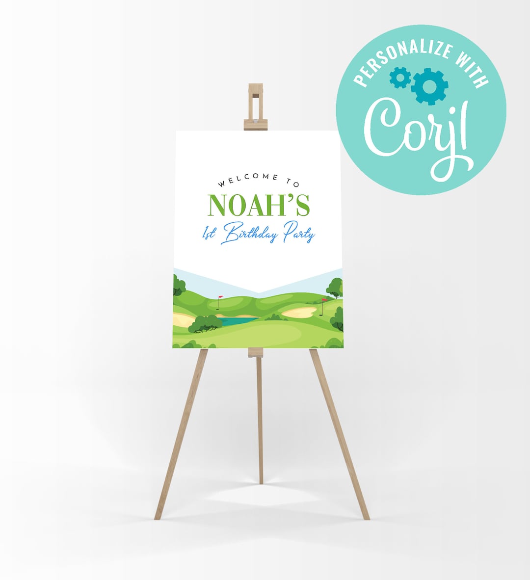 EDITABLE, INSTANT DOWNLOAD Golf Party Signs, Hole in One Birthday ...