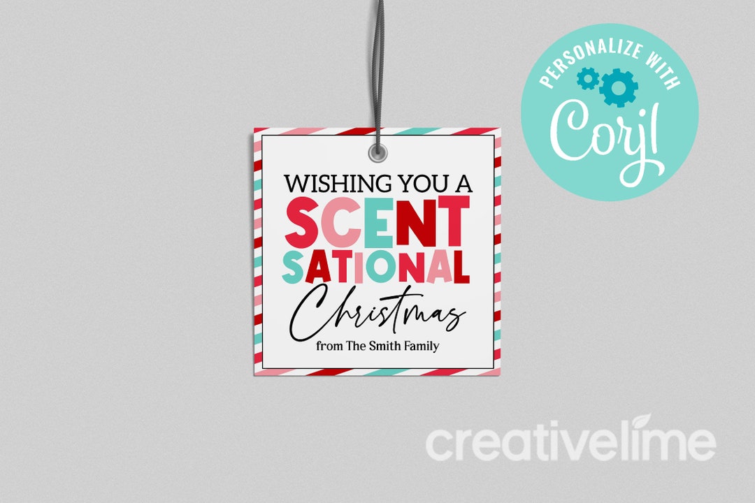 Christmas Gift Tag, Wishing You a Scentsational Soap Tag, Christmas ...