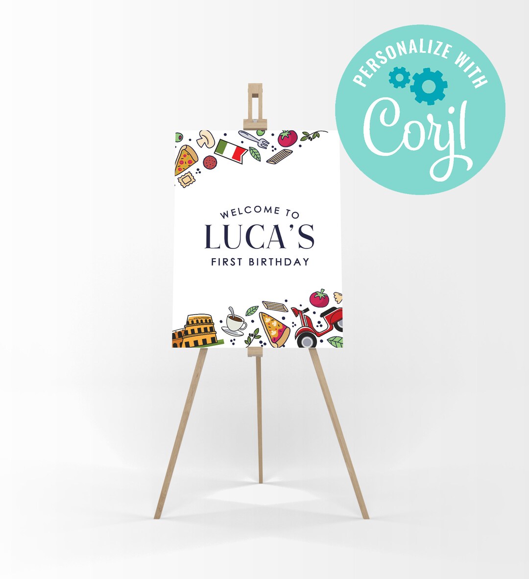 Italian Party Sign, Italian Themed Birthday Party Italy Theme Vespa ...