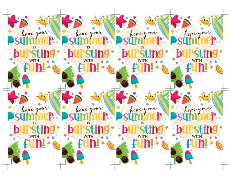 Editable Summer Fun Gift Tag: Last Day of School (instant Download, PDF ...