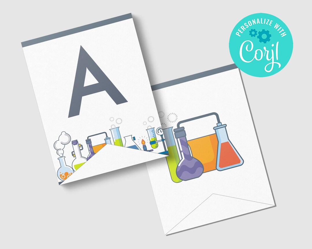 Science Birthday Banner: Mad Scientist Party Decor (editable, Instant ...