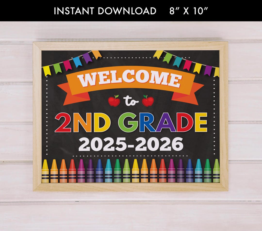 Grade 2 Classroom Welcome Sign: Teacher Decor (digital Download, 8x10 ...
