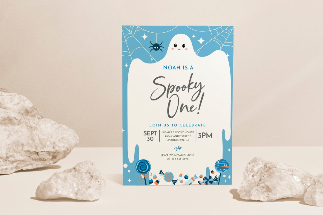 Spooky One Birthday Invitation: Halloween 1st Birthday (INSTANT ...