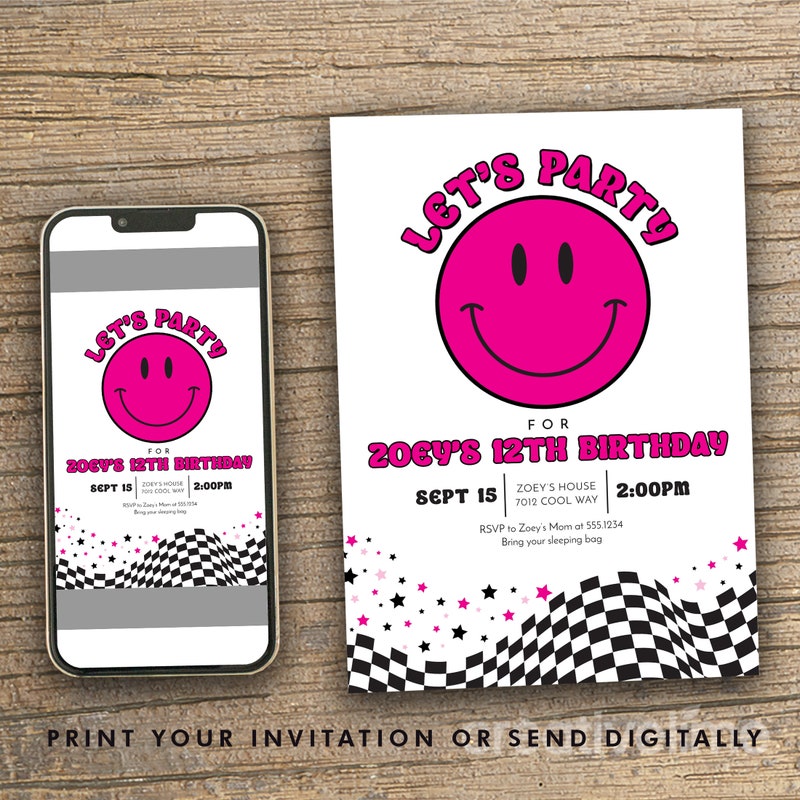 Preppy Invitation - Etsy