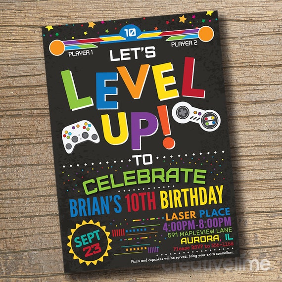 PRINTABLE Video Game Party Invitation Gaming Birthday | Etsy Canada