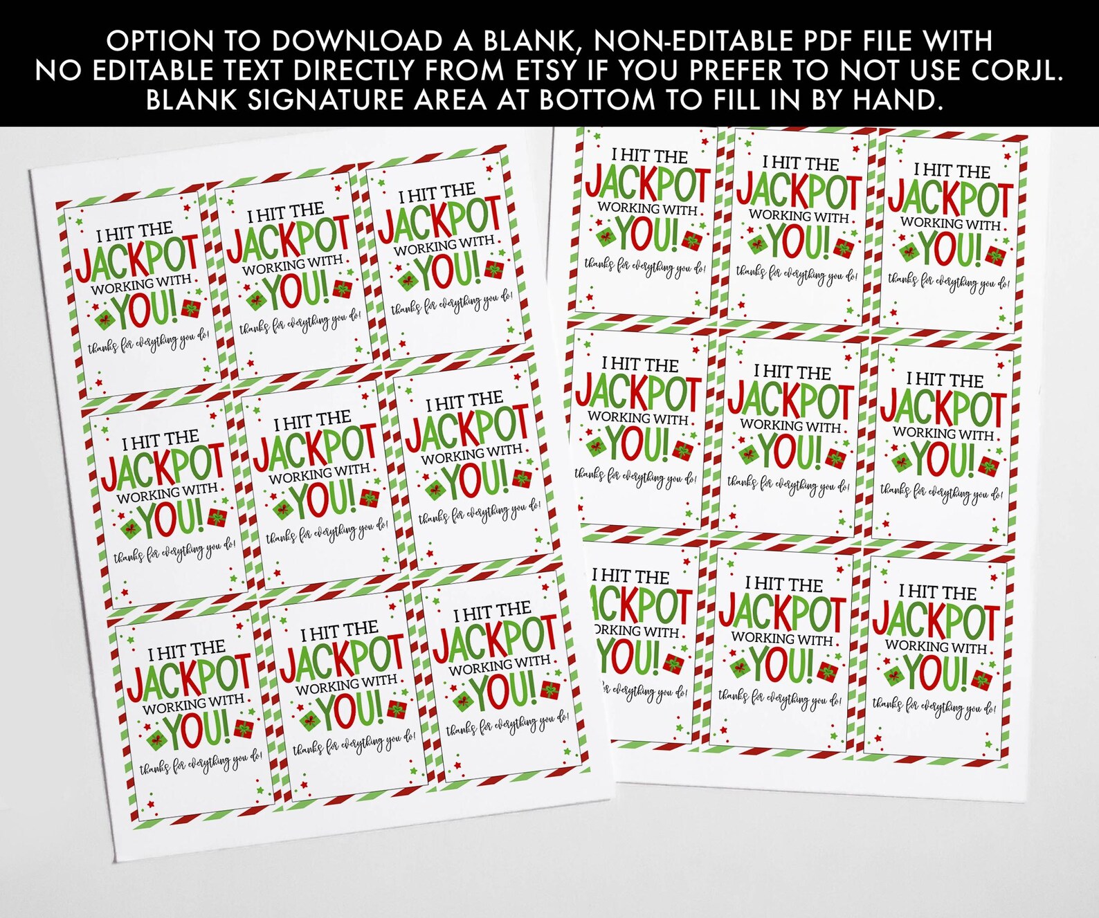 Editable Employee Christmas Gift Tag | Holiday Coworker Appreciation ...