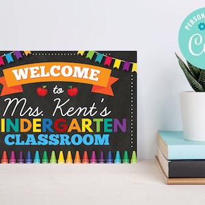 EDITABLE, INSTANT DOWNLOAD Classroom Welcome Sign, Classroom Sign ...