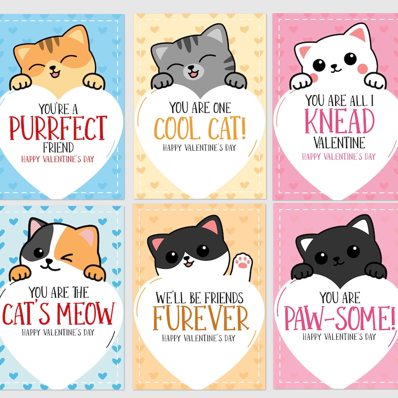 Valentine Cats - Etsy
