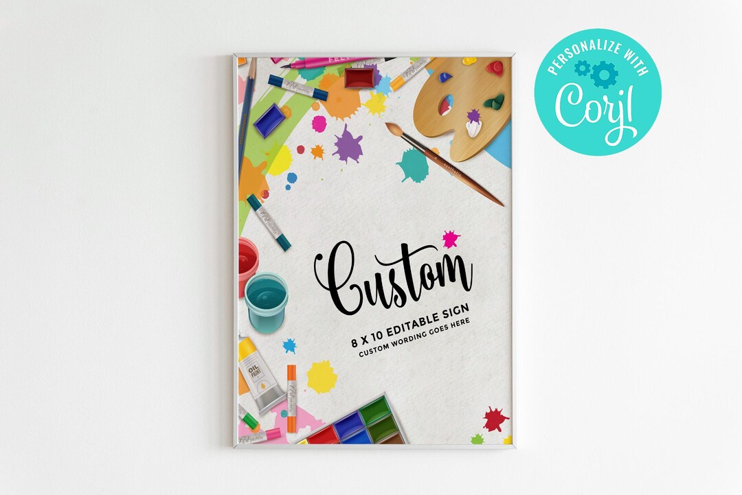 EDITABLE, INSTANT DOWNLOAD Art Party, Arts and Crafts, Painting ...
