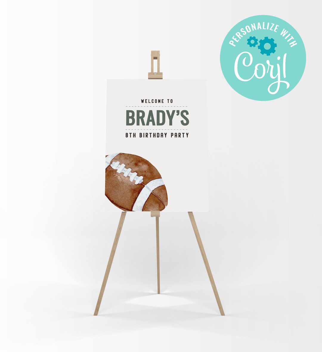 Football Party Signs, Football Birthday Signage, Football Game, Welcome ...