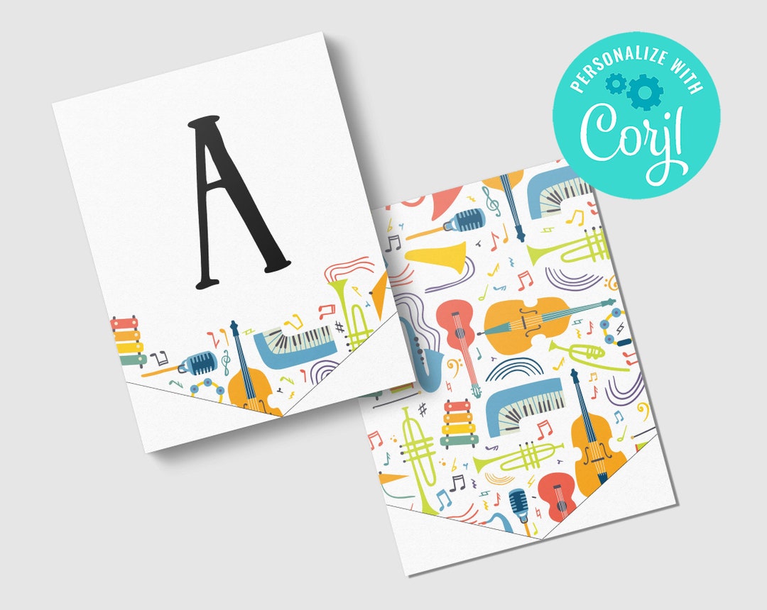 EDITABLE, INSTANT DOWNLOAD Music Birthday Photo Banner, Party Sing and ...