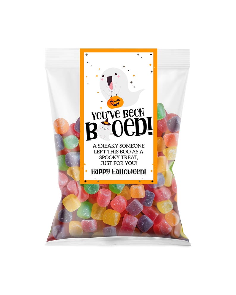 Halloween You've Been Booed Gift Tag: Editable Printable (instant ...