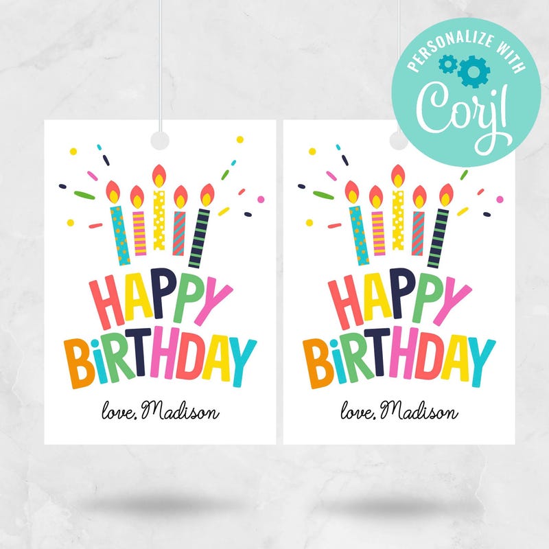 Happy Birthday Candle - Etsy