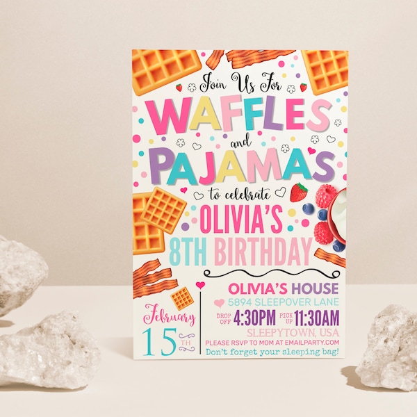 Waffle Invitation - Etsy