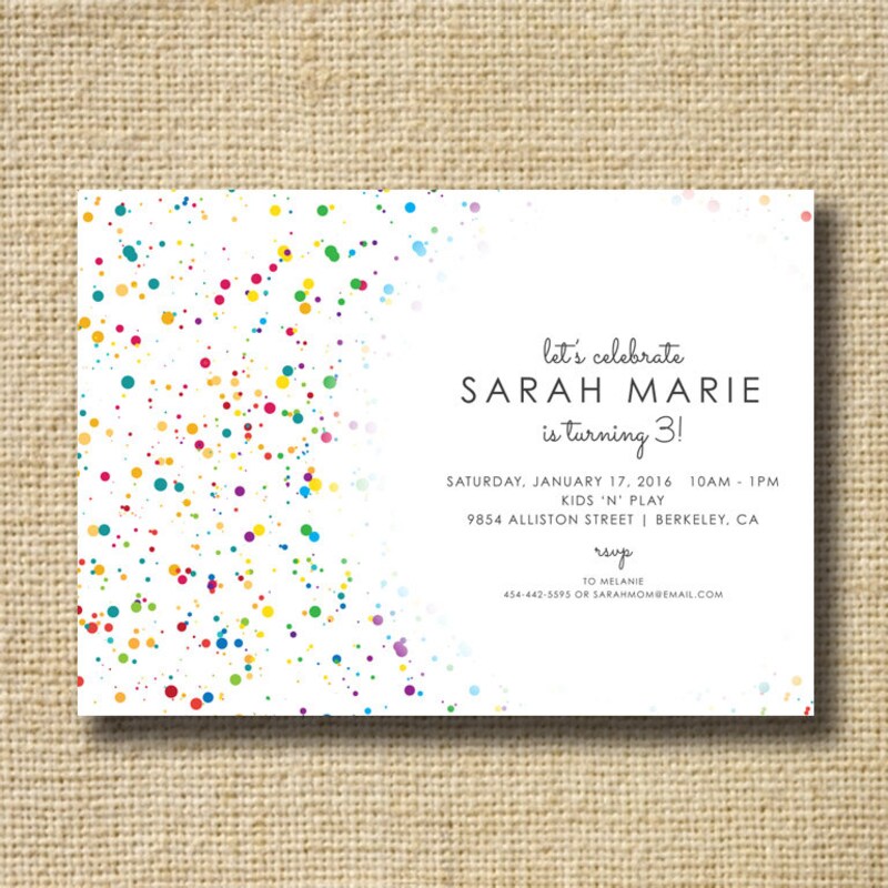 Polka Dot Invitation - Etsy