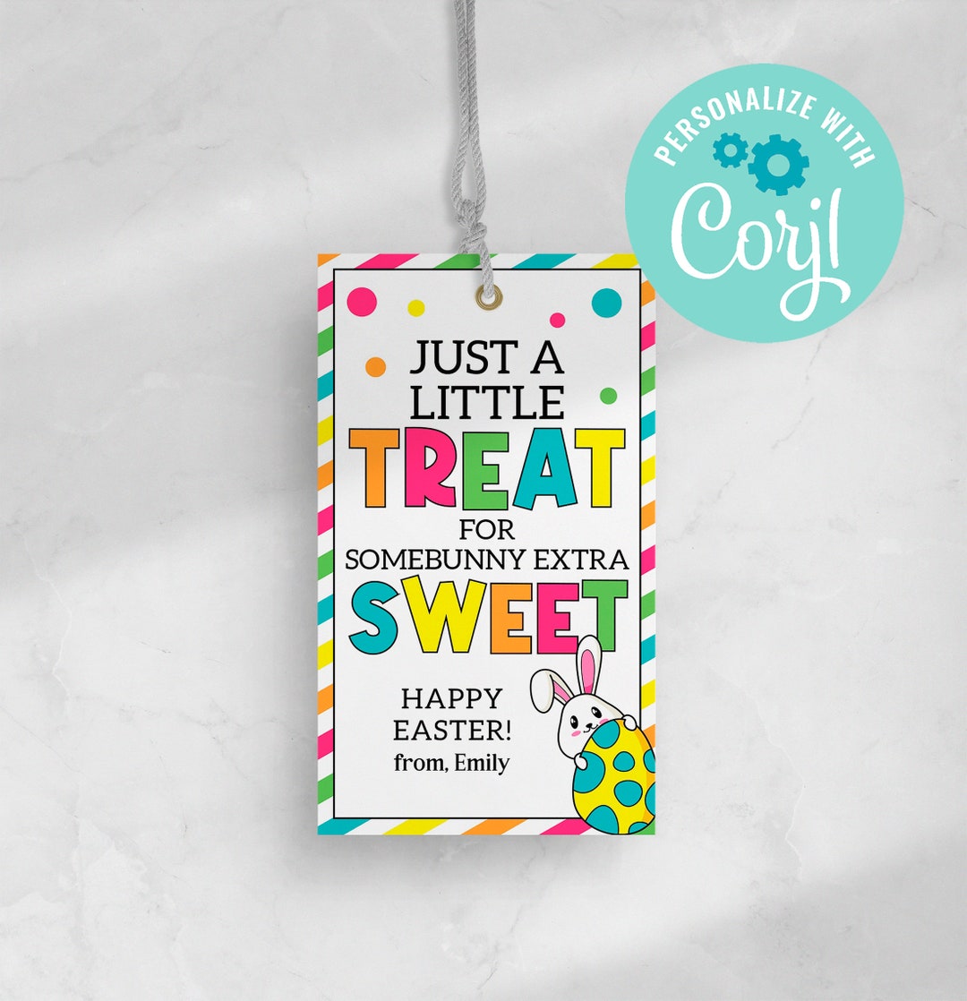 Editable Easter Gift Tag: Somebunny Sweet Treat (instant Download) - Etsy