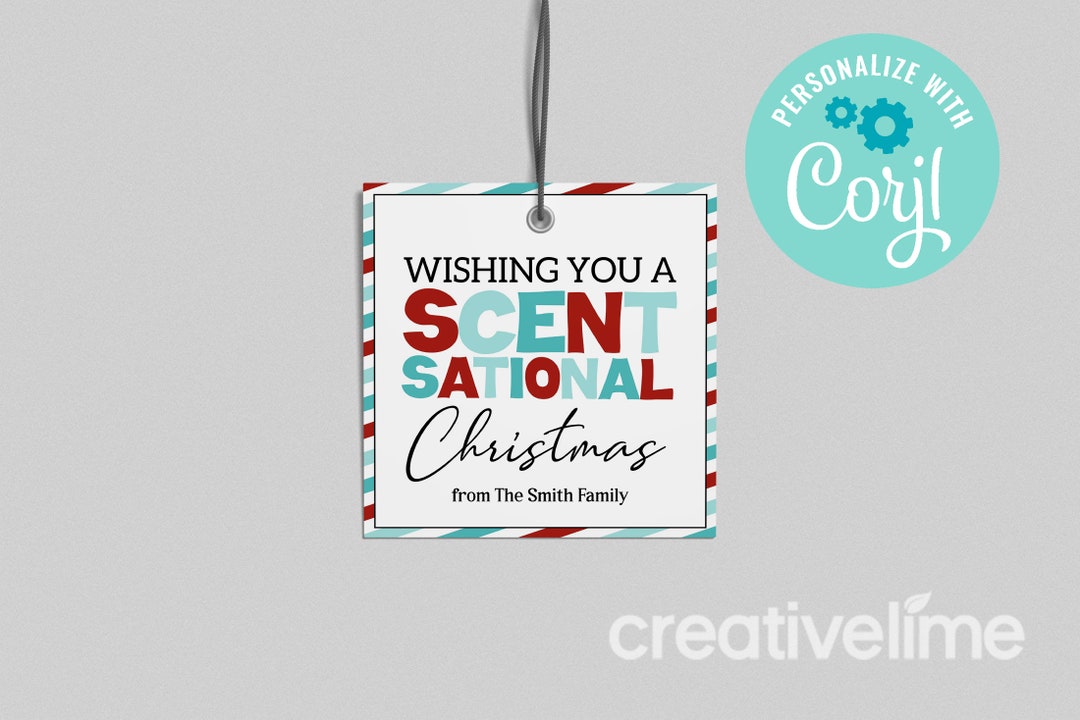 Christmas Gift Tag, Wishing You a Scentsational Soap Tag, Christmas ...