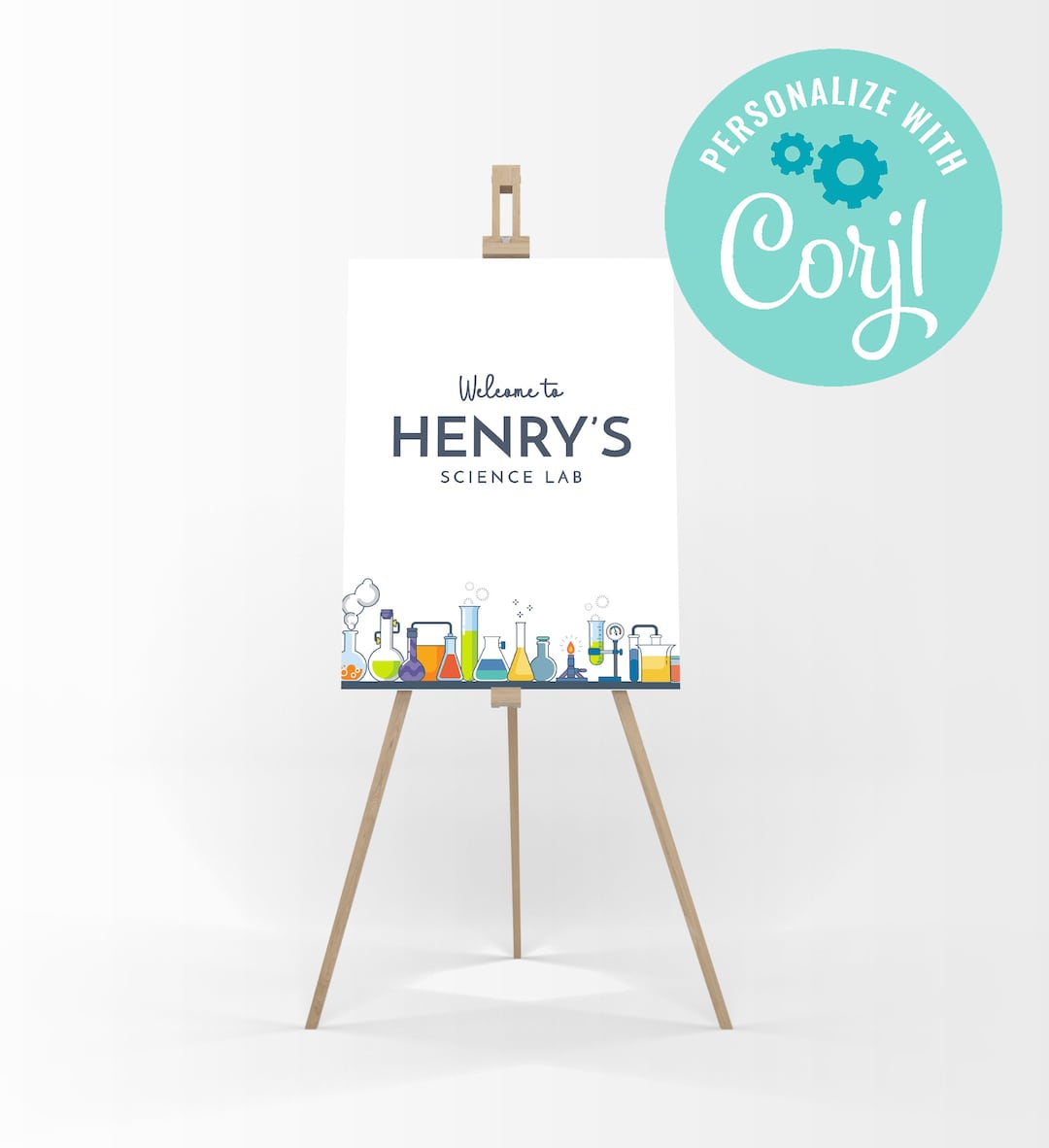 Science Party Welcome Sign, Mad Scientist Poster, Mad Science Party ...