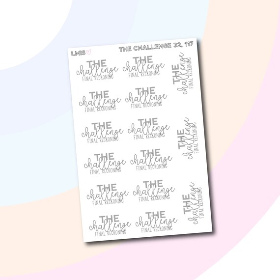 The Challenge Final Reckoning TV Stickers The Challenge | Etsy