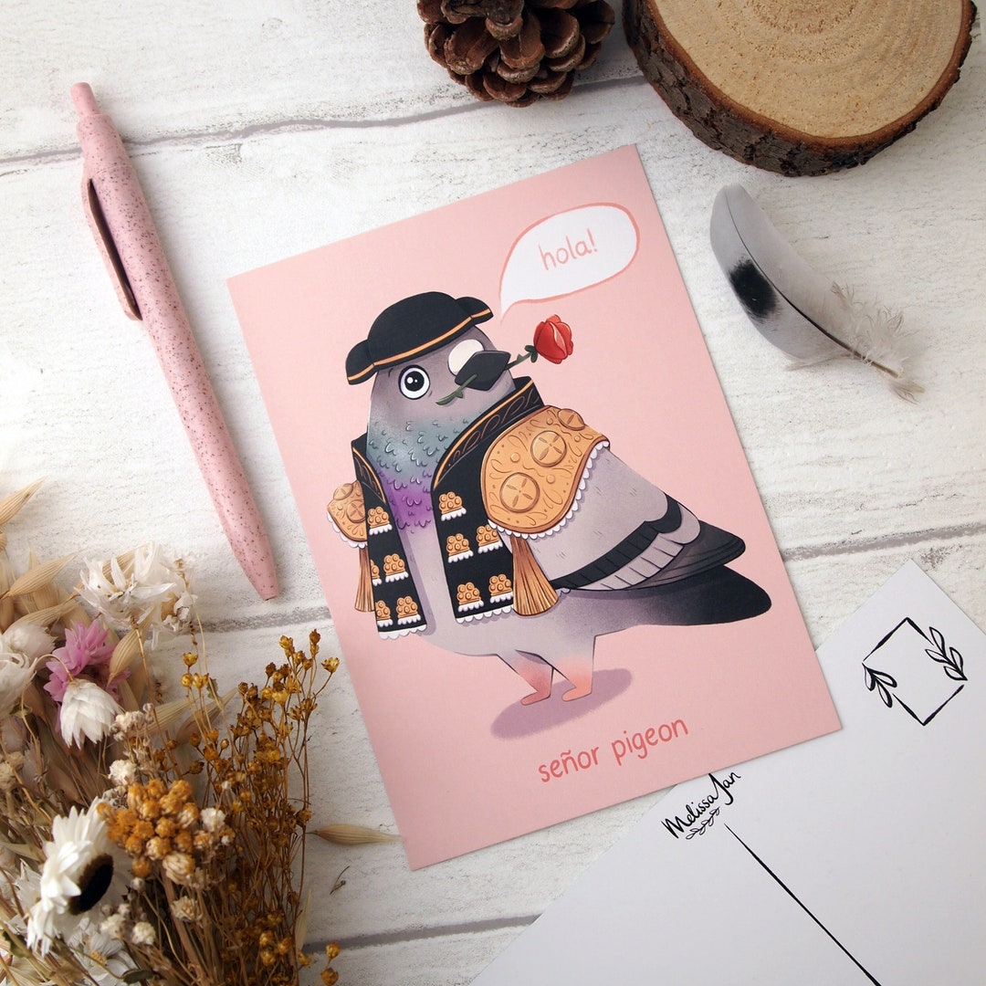 Señor Pigeon Postcard mr Pigeon Collection Small A6 Art - Etsy
