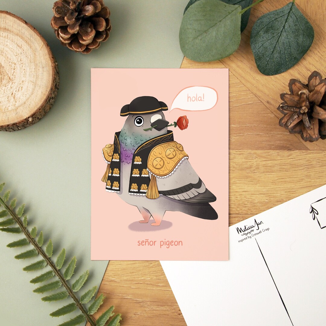 Señor Pigeon Postcard (mr Pigeon Collection) - Small A6 Art Postcard ...