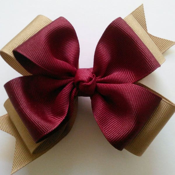 Maroon Hair Bow - Etsy