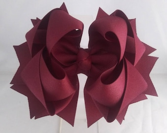 Maroon Hair Bow | Etsy