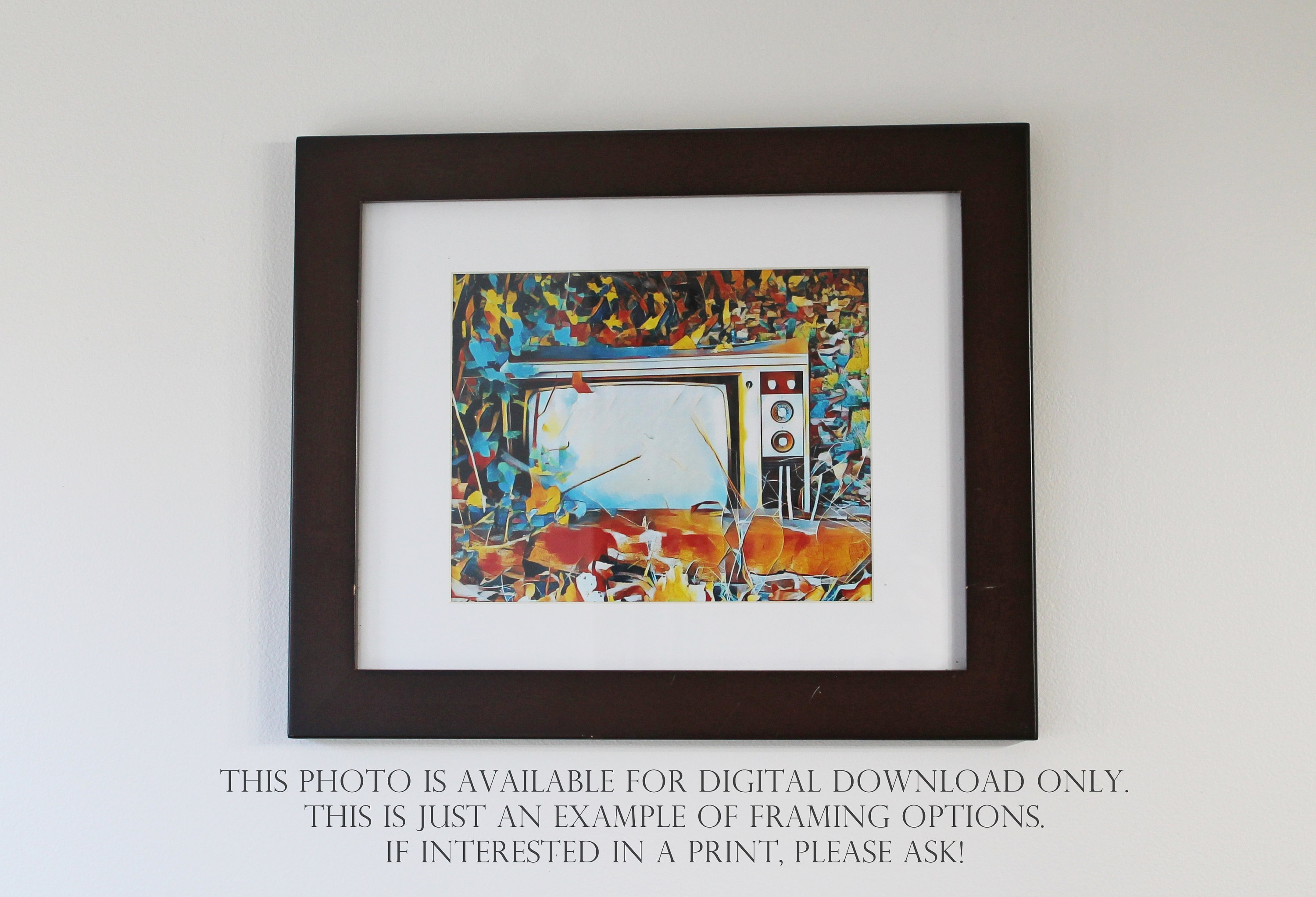 Vintage TV Art Print, Original Photography, Digital Download, Digital ...