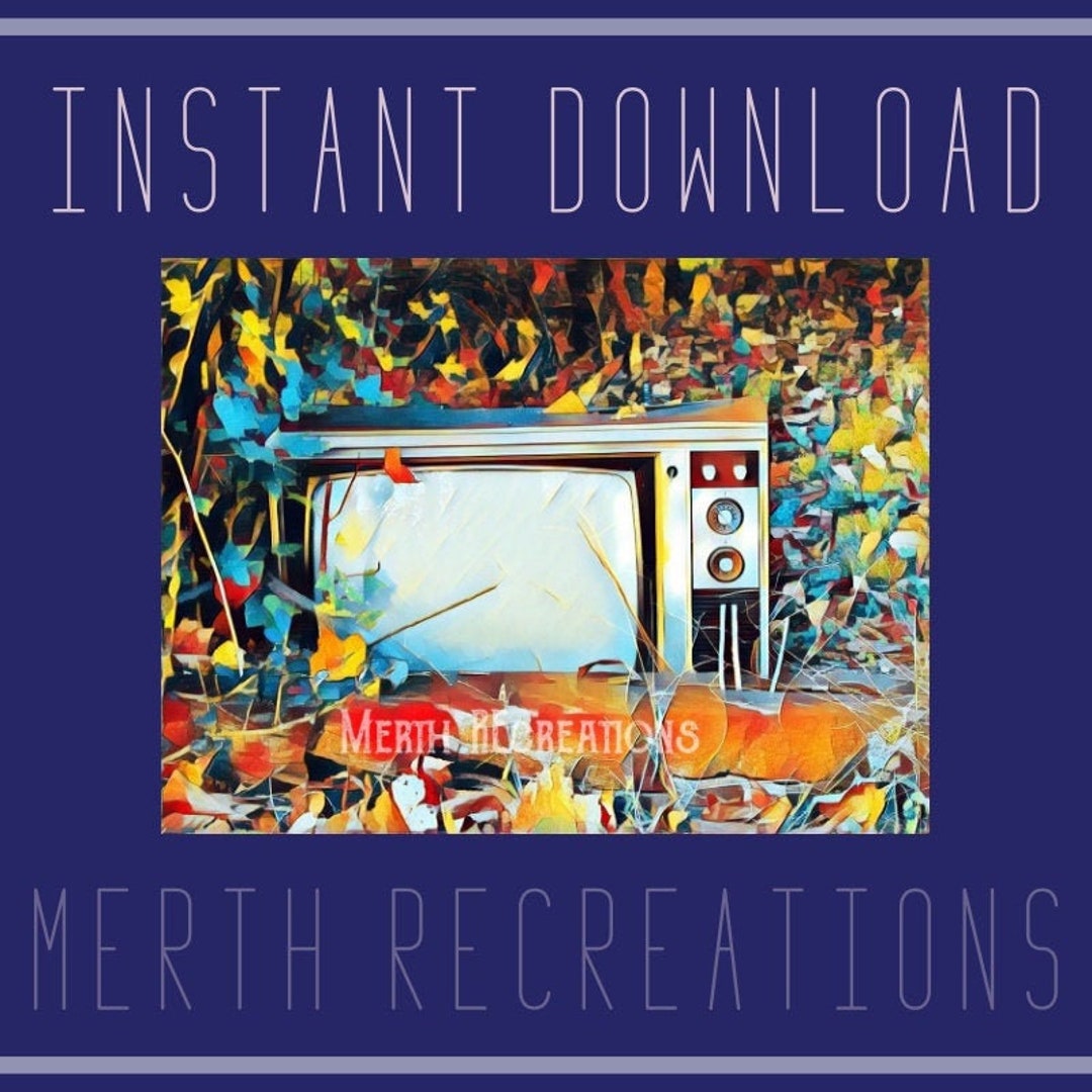 Vintage TV Art Print, Original Photography, Digital Download, Digital ...