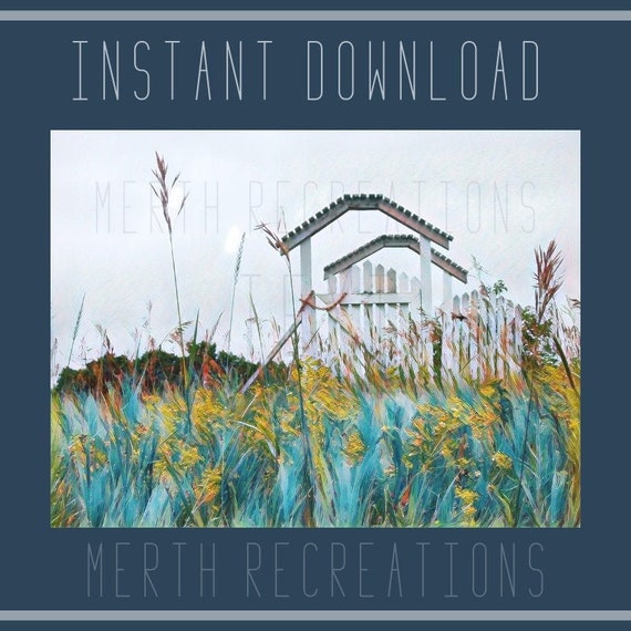 Garden Gate Printable Photo Art Wall Decor Digital Download | Etsy